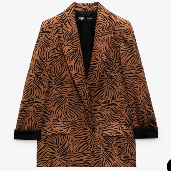 Zara | Jackets & Coats | Zara Animal Print Blazer | Poshmark